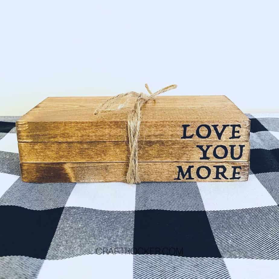 DIY Wood Book Stack - Craft Rocker