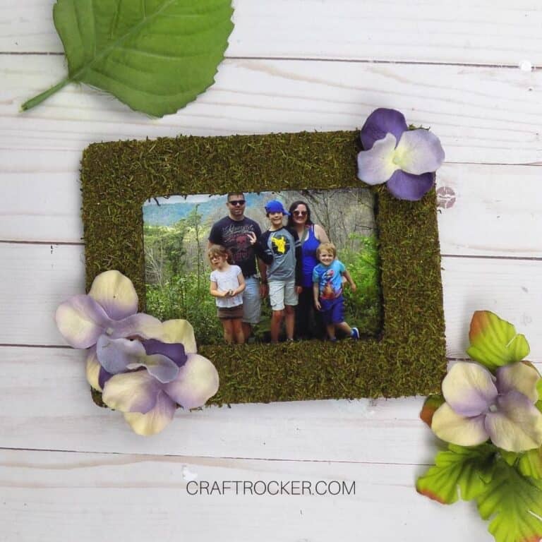 DIY Moss Frame with Flowers - Craft Rocker