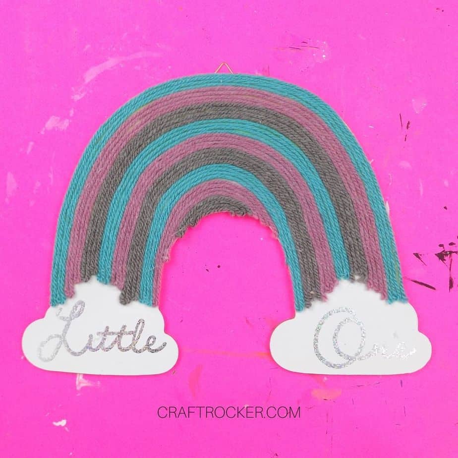 Rainbow Yarn Wall Art DIY - Craft Rocker