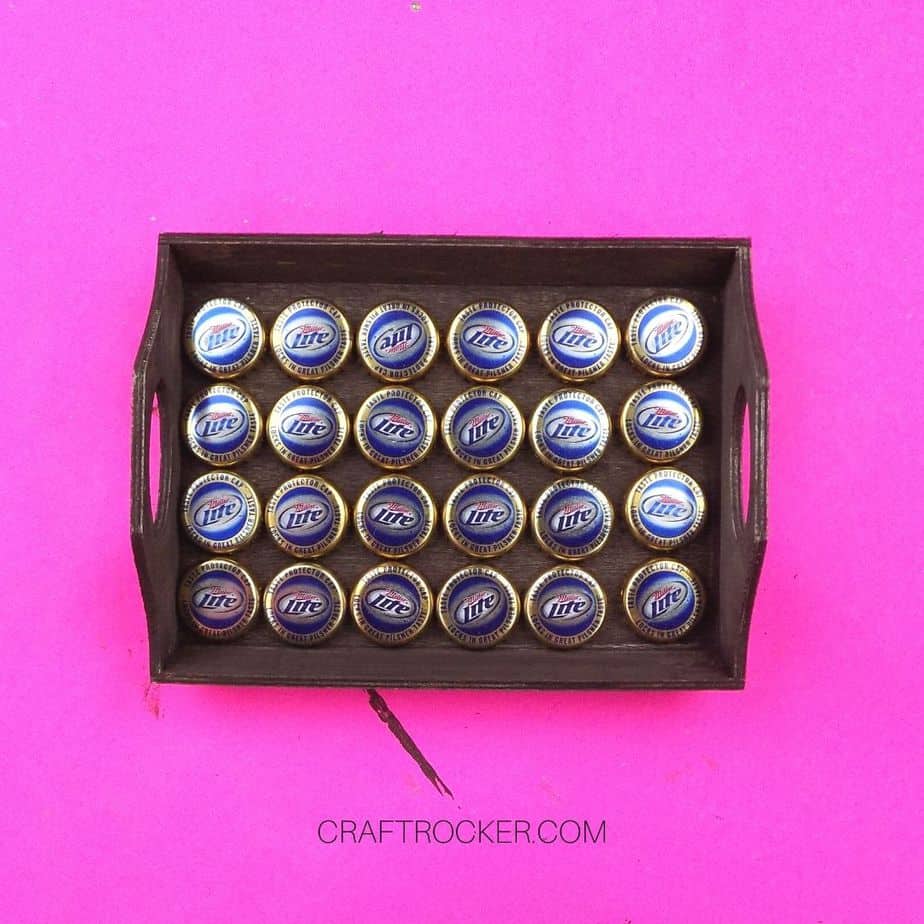 Upcycled Bottle Caps Magnetic Tray - Craft Rocker