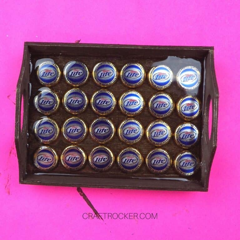 Upcycled Bottle Caps Magnetic Tray - Craft Rocker