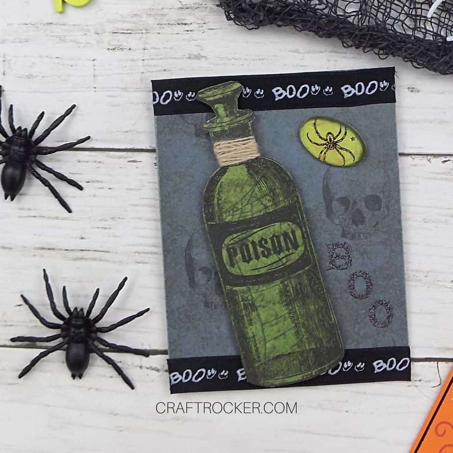 Poison Bottle DIY Halloween Card - Craft Rocker