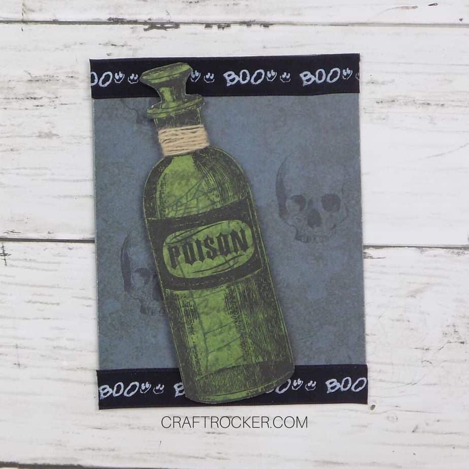 Poison Bottle DIY Halloween Card - Craft Rocker