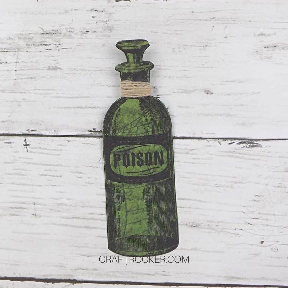 Poison Bottle DIY Halloween Card - Craft Rocker