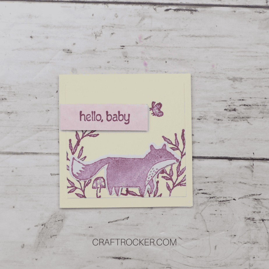 Woodland Fox Baby Gift Card - Craft Rocker