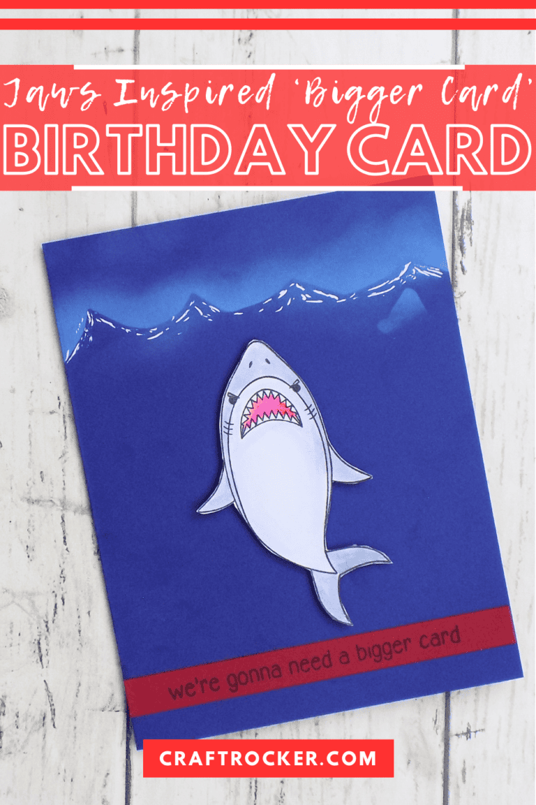 Jaws Inspired "Bigger Card" Birthday Card - Craft Rocker